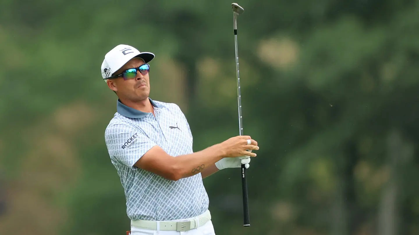 Rickie Fowler wears sports tape to help his hands and fingers
